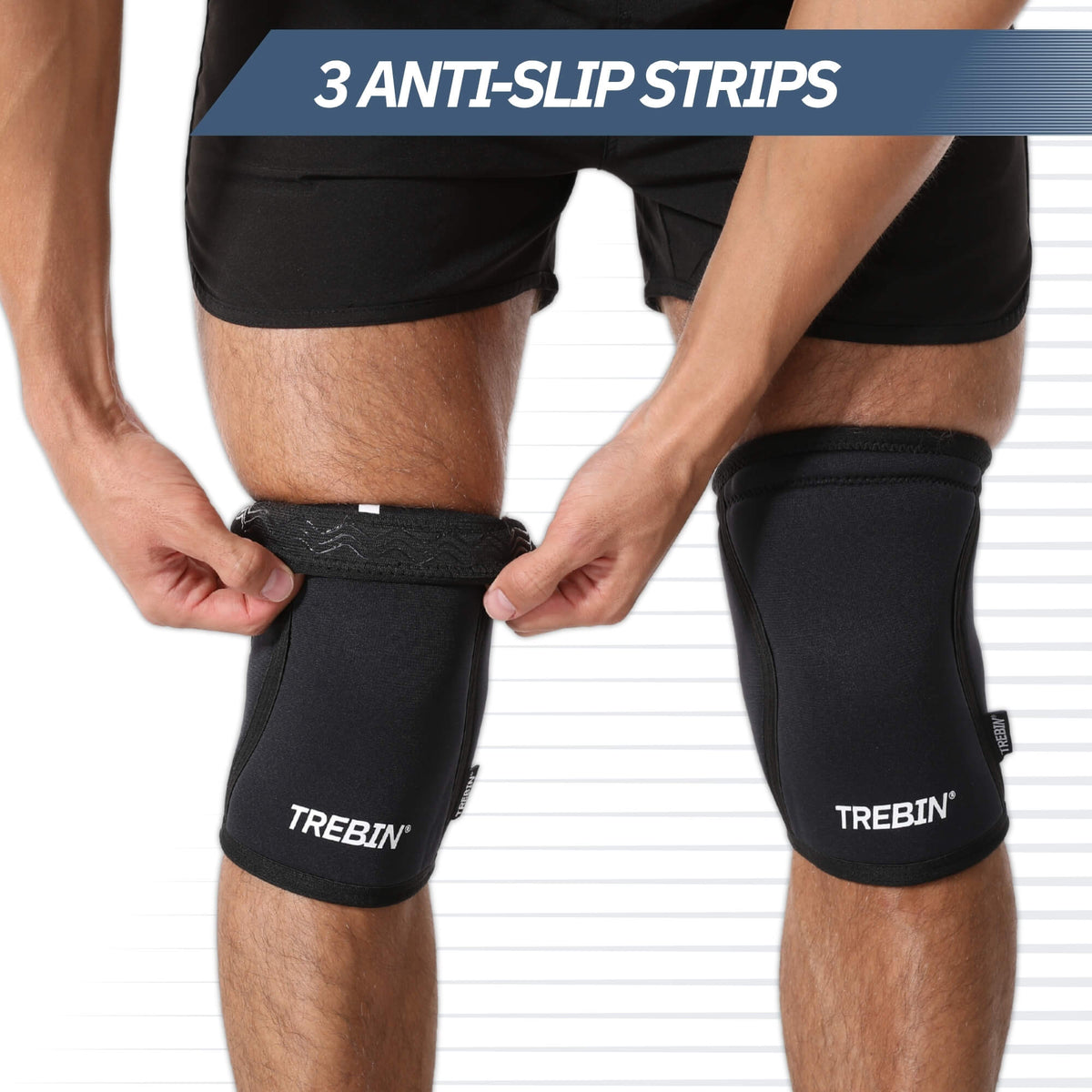 Trebin Knee Sleeves 7mm – Krachttraining & Powerlifting Ondersteuning